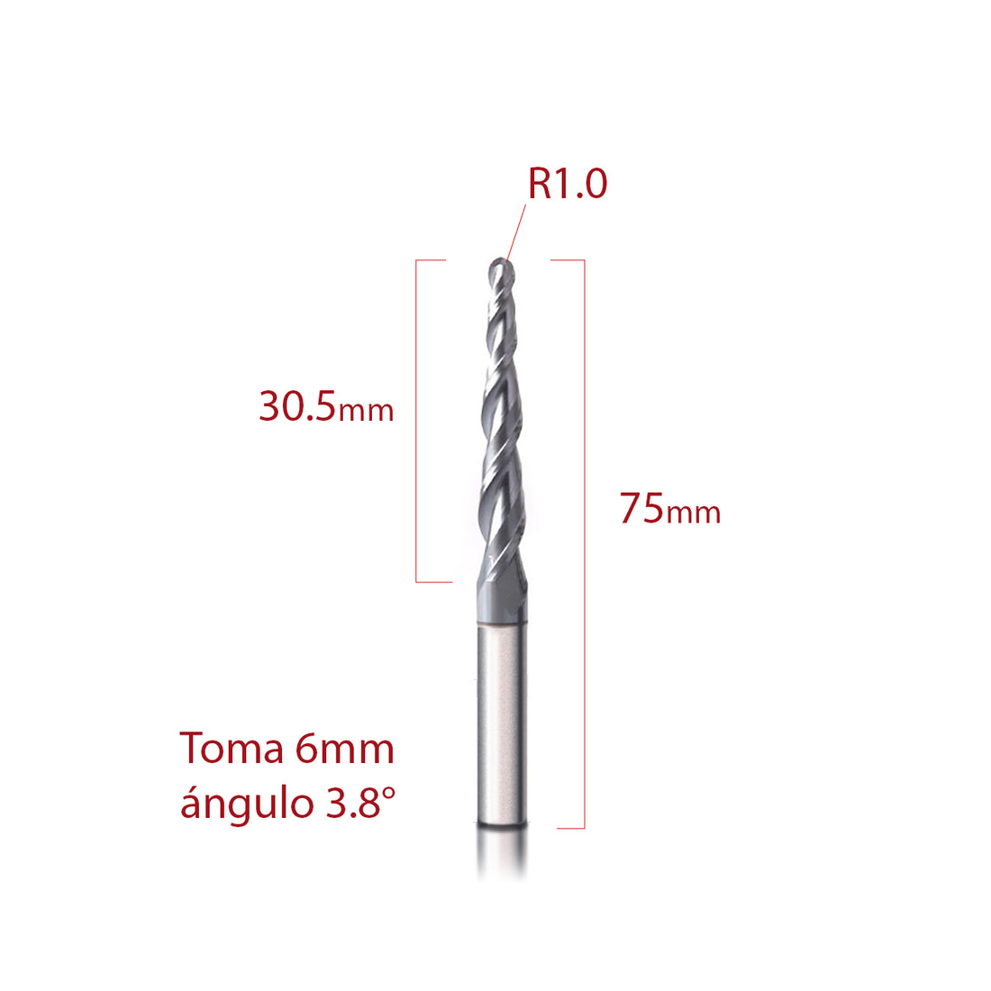 Fresa Ball nose 6mm – Fresamadera